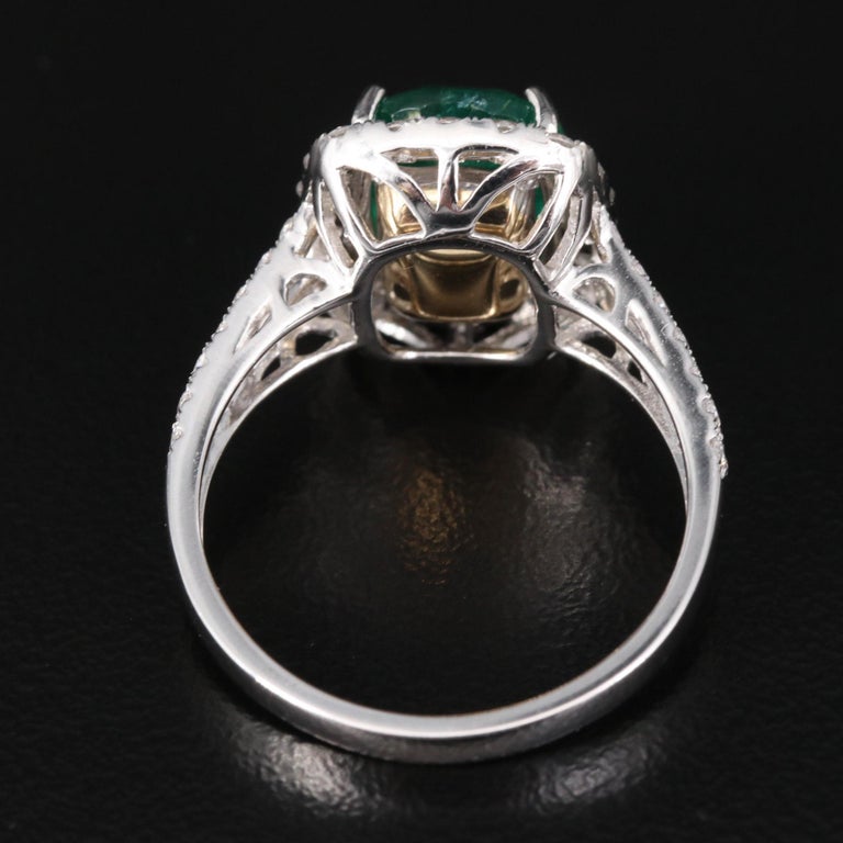 Customizable Antique Unique Emerald Engagement Ring, Emerald Wedding ...