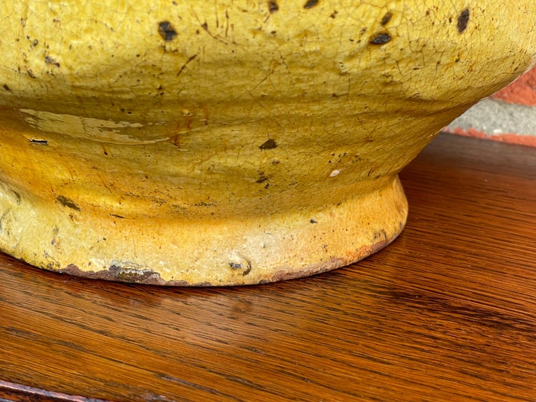 Antique and Unique Glazed Earthenware Pot W. Gothic Christogram ...