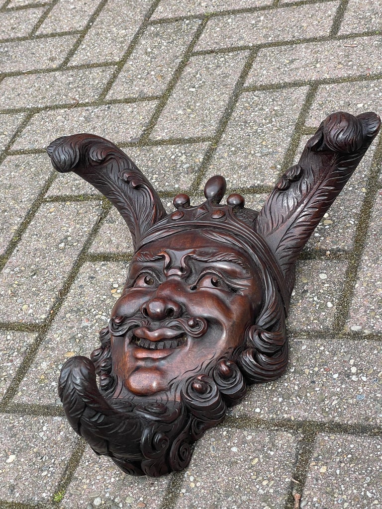 Antique and Unique, Masterly Carved, Early to Mid Victorian Satyr Mask ...