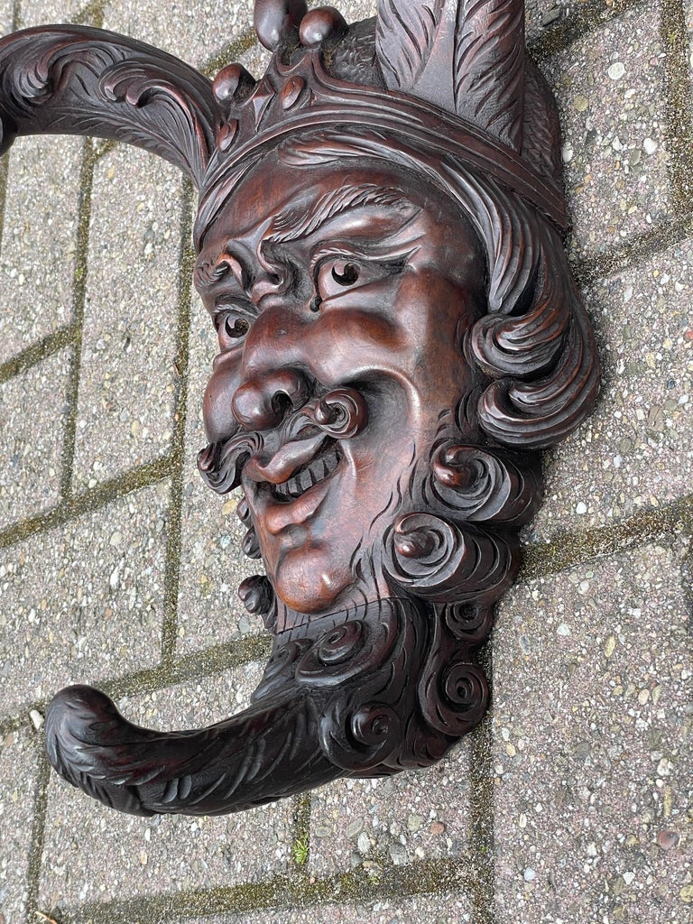 Antique and Unique, Masterly Carved, Early to Mid Victorian Satyr Mask ...