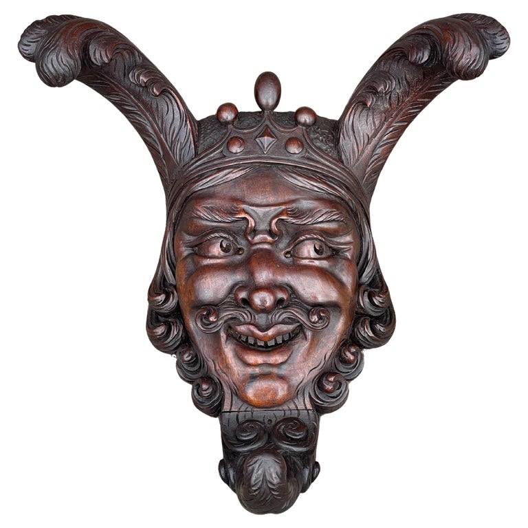 Antique and Unique, Masterly Carved, Early to Mid Victorian Satyr Mask ...