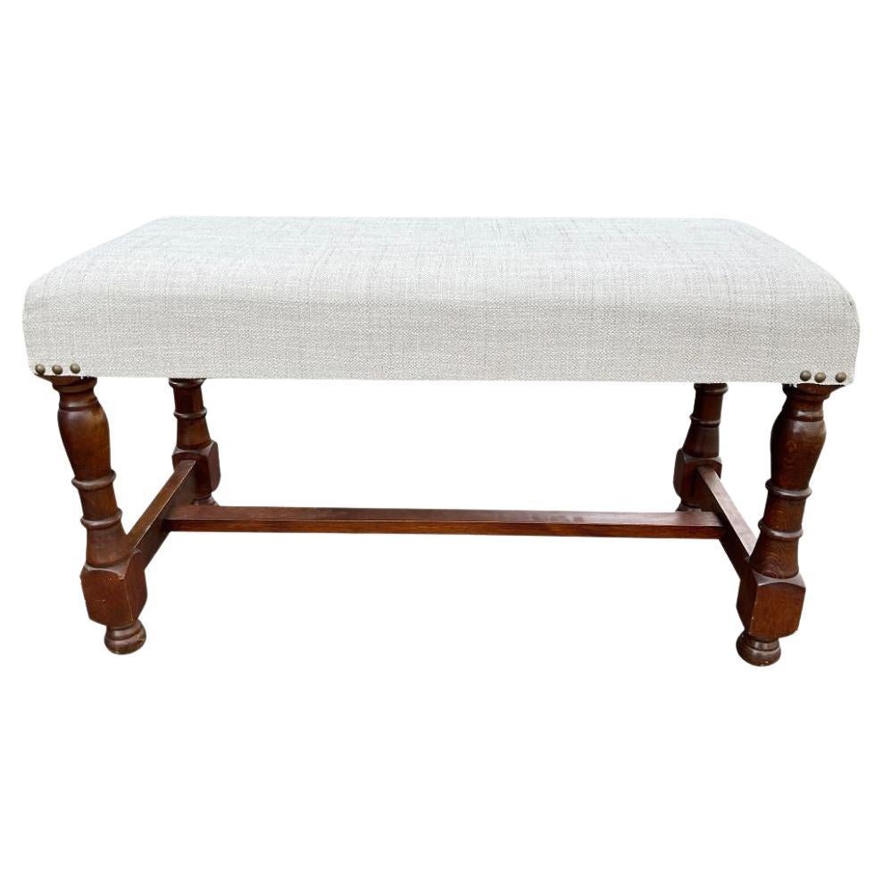 Antique English Upholstered Bench SKU 287 For Sale at 1stDibs