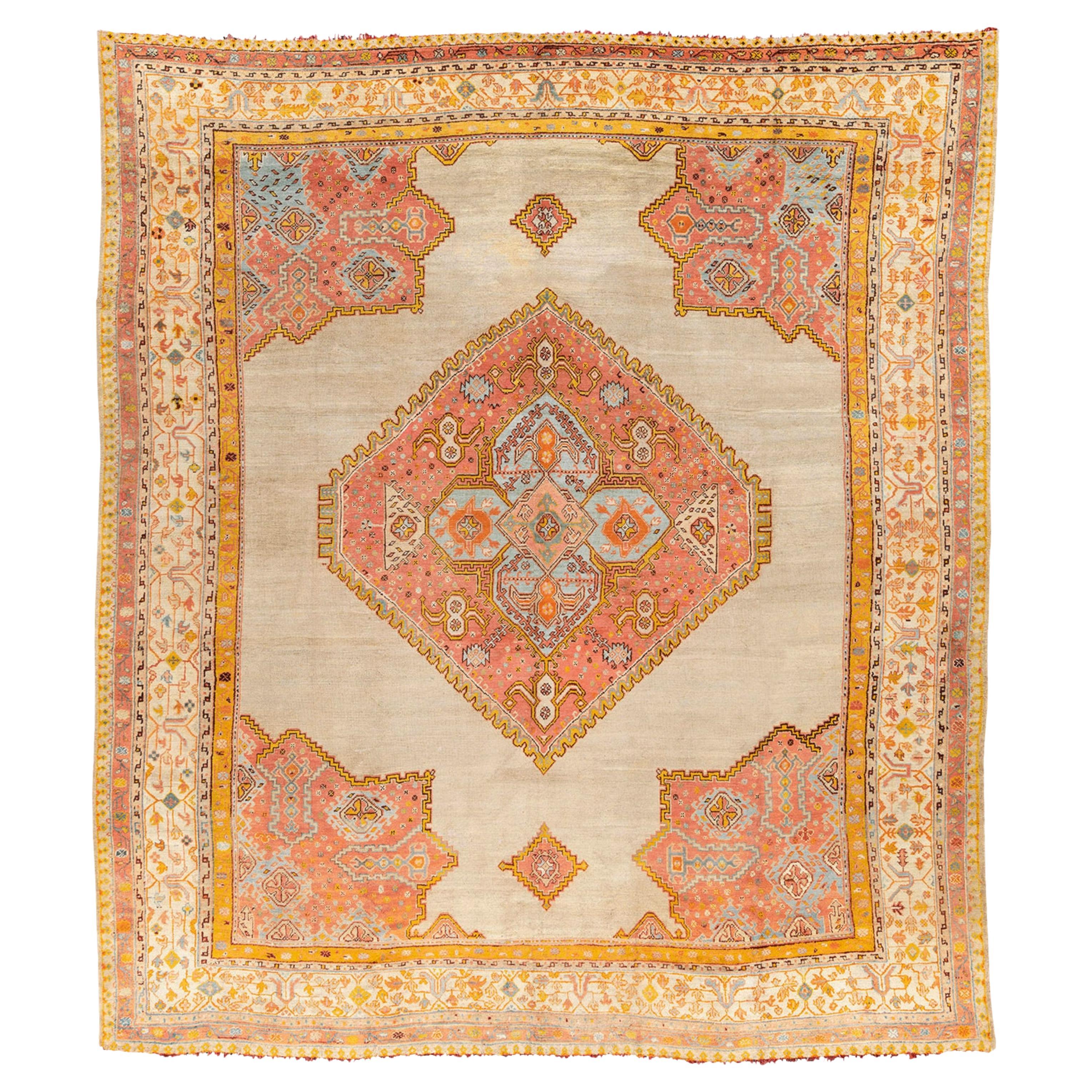 Antique Ushak Carpet - Large West Anatolia Ushak Rug Circa 1800’s ...
