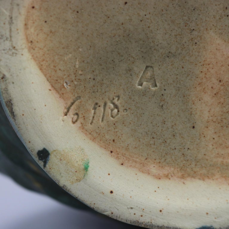 Antique Vance Avon Figural Faience Pottery Vase with Mermaids in Relief ...