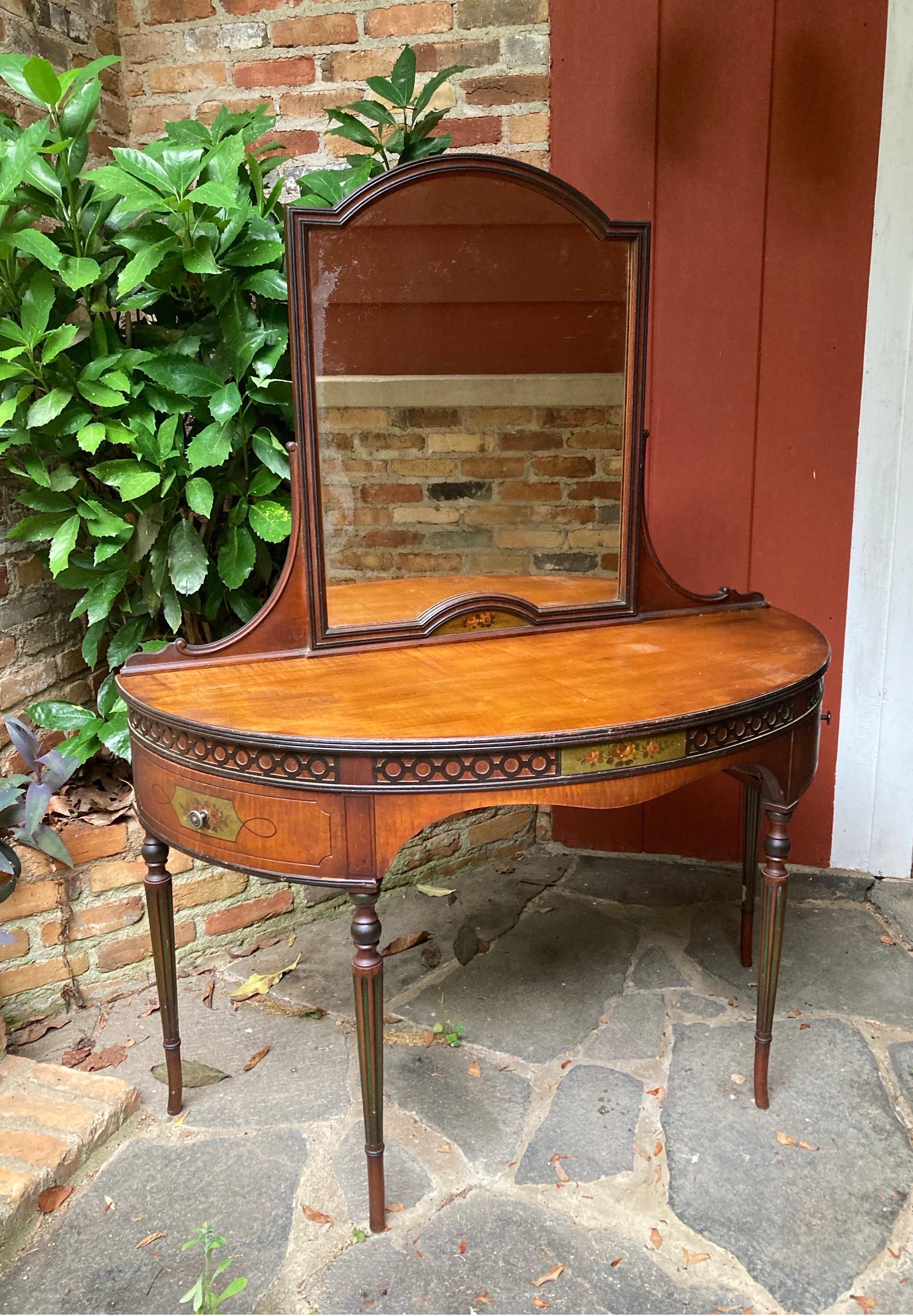 antique vanity with mirror For Sale at 1stDibs