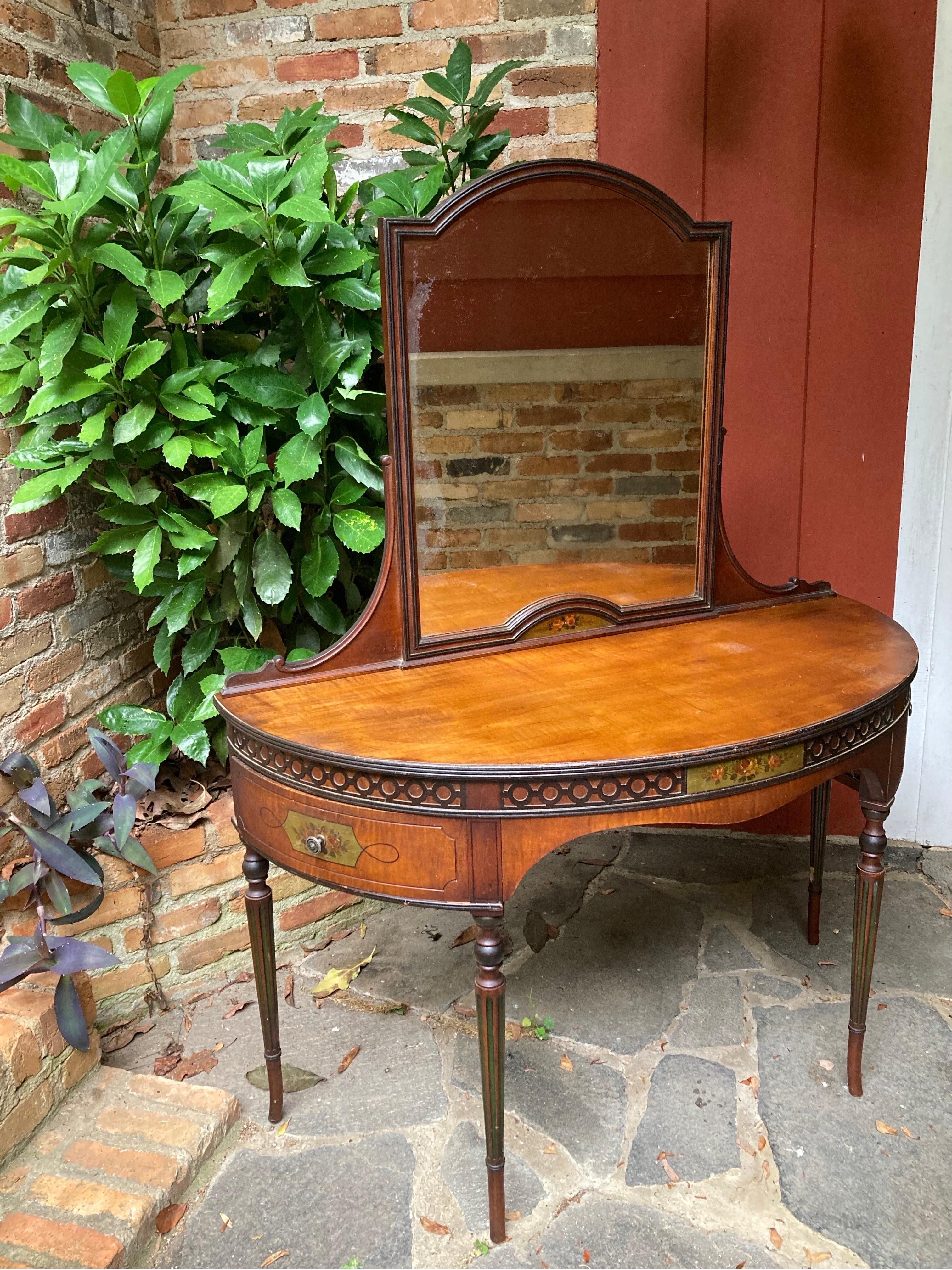 antique vanity with mirror For Sale at 1stDibs