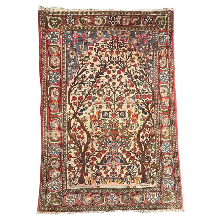 Antique Vase Design Persian Prayer Rug at 1stDibs