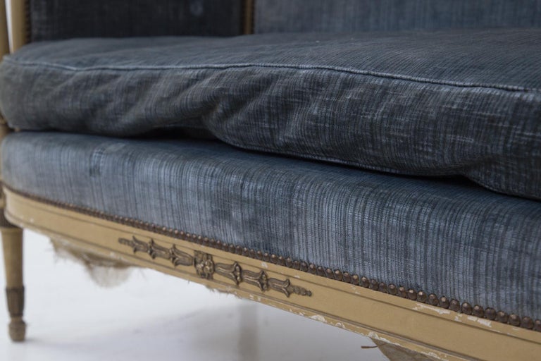Antique Velvet Sofa For Sale at 1stDibs