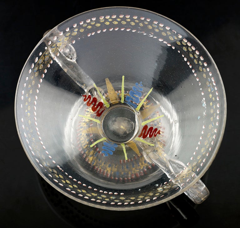 Antique Venetian Glass Loving Cup, Late 15th Century For Sale at 1stdibs