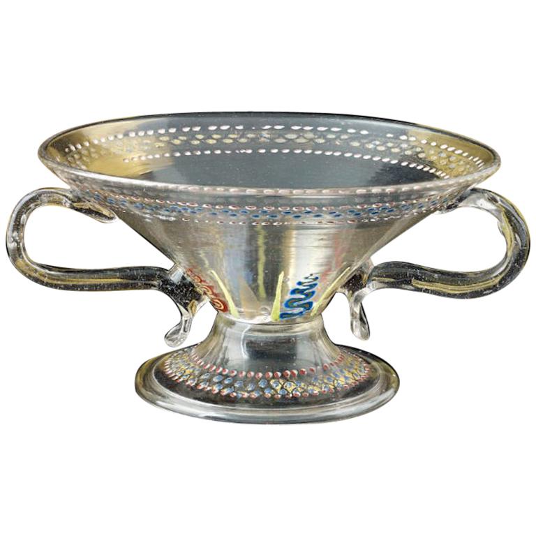 Antique Venetian Glass Loving Cup, Late 15th Century For Sale at 1stdibs