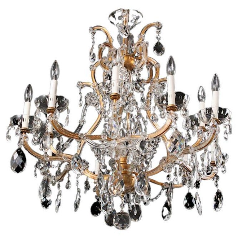 Antique Venetian Maria Theresa Crystal Chandelier C-1920 For Sale at ...