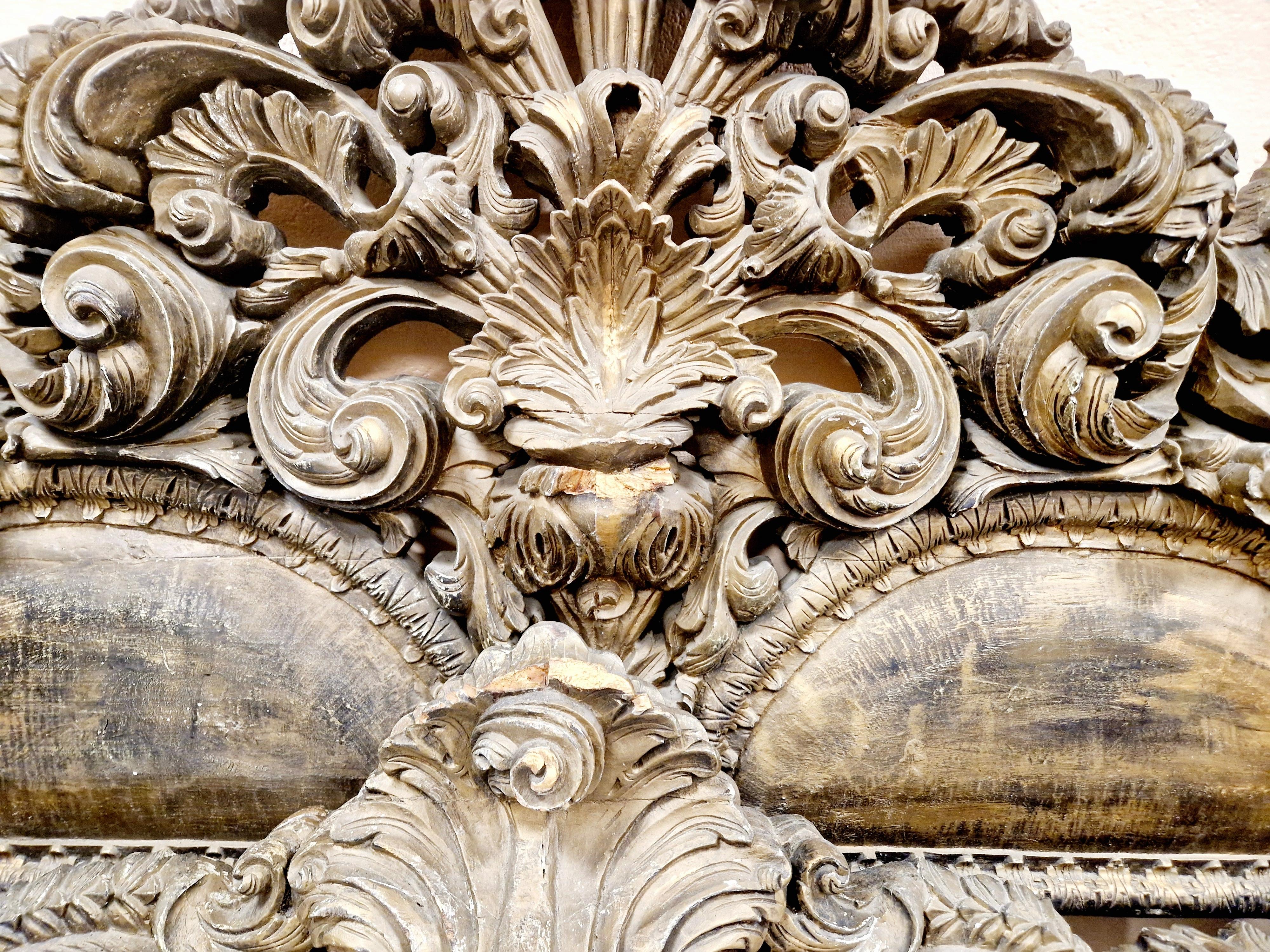 Antique Venetian Rococo Style Bed For Sale at 1stDibs