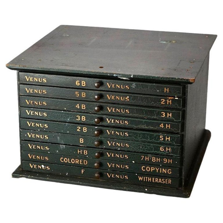 Antique Venus Advertising Pencil Box Circa 1920 at 1stDibs
