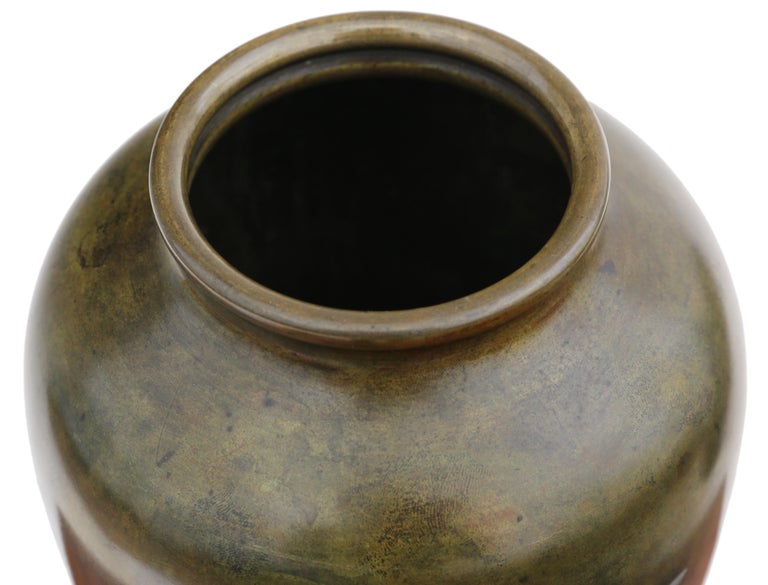 Antique Very Fine Quality Japanese Meiji Period Bronze Vase, circa 1915 ...