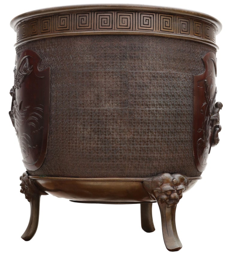 Antique Very Large Fine Quality Japanese Oriental Bronze Jardinière ...