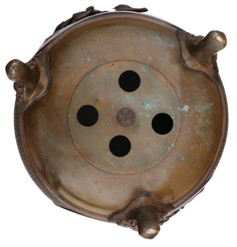 Antique Very Large Fine Quality Japanese Oriental Bronze Jardinière ...