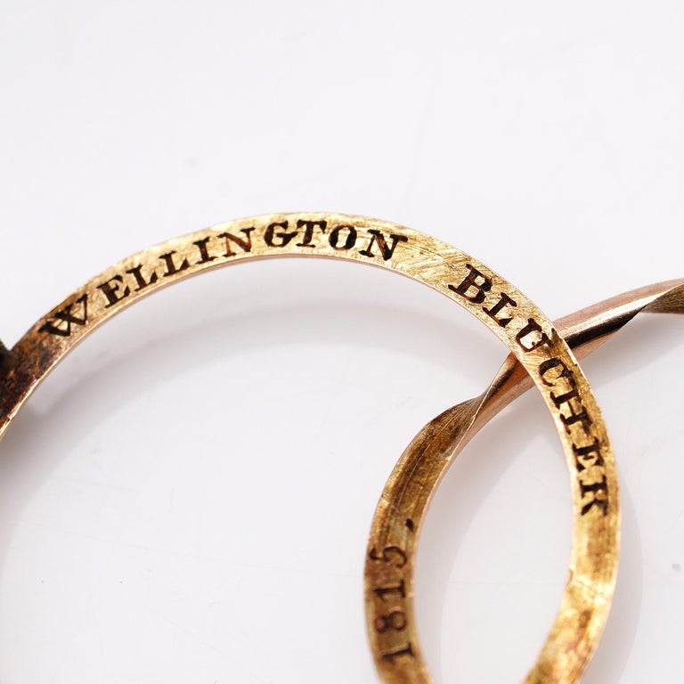 Antique Very Rare Stackable Ring with Waterloo Battle Engravings For ...