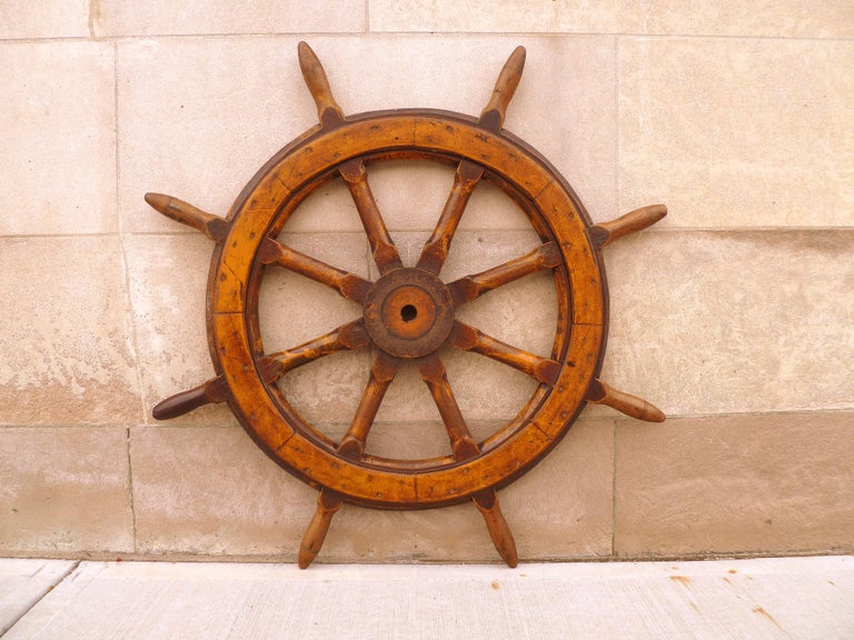 Antique Ship Vessel Handle Wheel For Sale at 1stDibs | ship handle ...