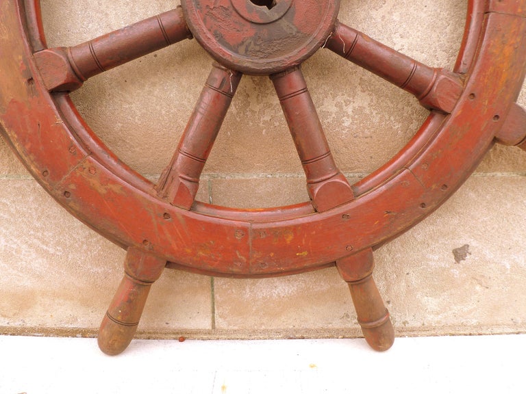 Antique Ship Vessel Handle Wheel For Sale at 1stDibs
