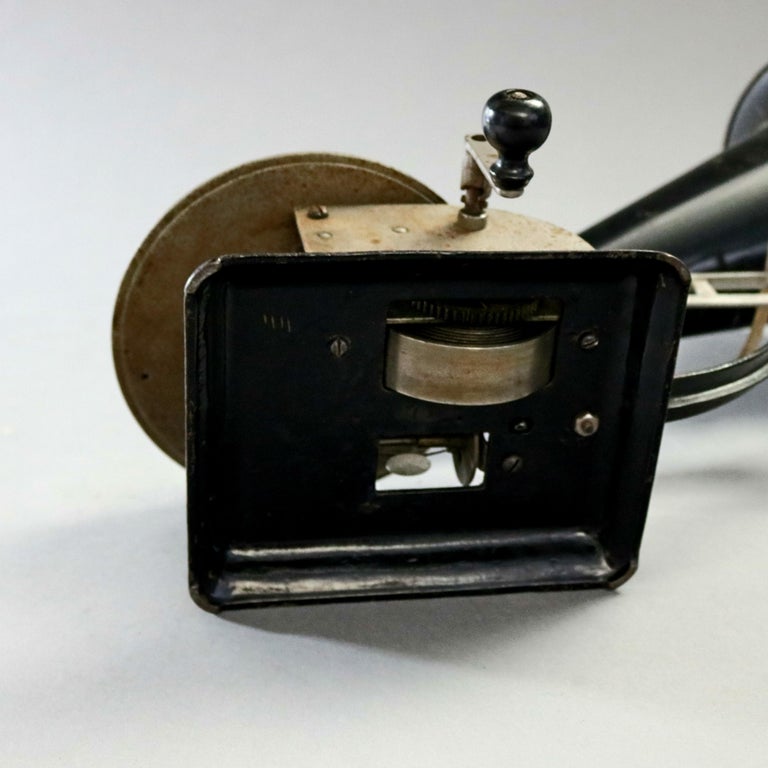 Antique Victor Victrola School Clockwork Phonograph with Horn, circa ...