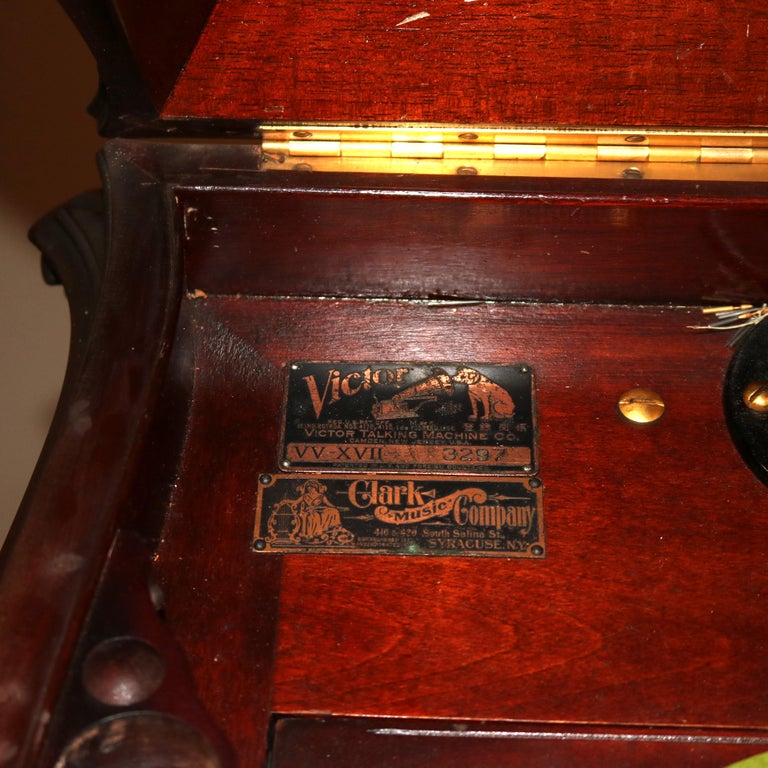 Antique Victor Victrola XVII Mahogany Floor Model Phonograph, Circa ...