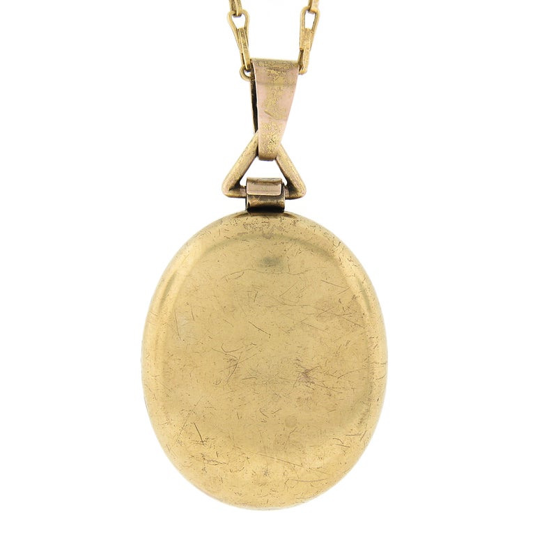Antique Victorian 14k Gold Diamond and Pearl Locket Pendant and Fancy ...