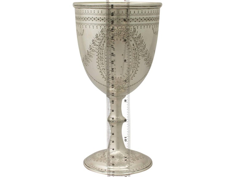 Antique Victorian 1860s Sterling Silver Goblet by Thomas Smily For Sale ...
