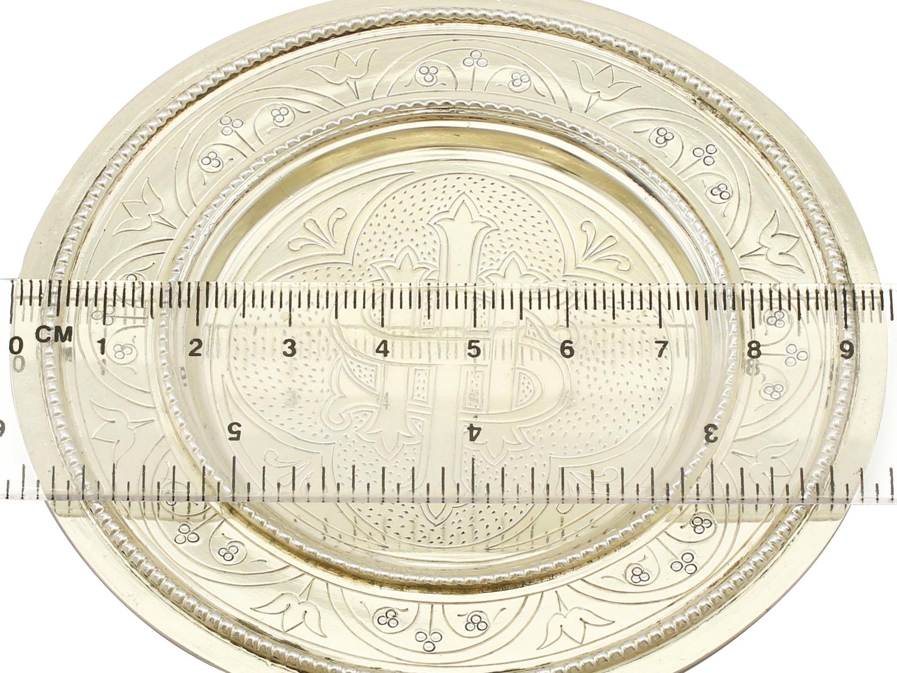 Antique Victorian Sterling Silver Gilt and Cranberry Glass Communion ...