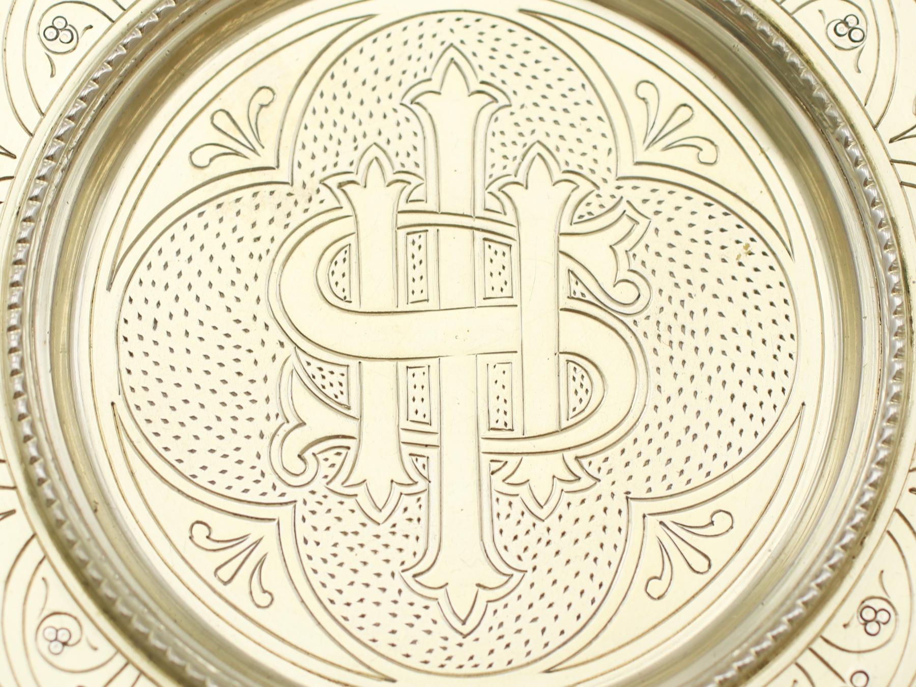 Antique Victorian Sterling Silver Gilt and Cranberry Glass Communion ...