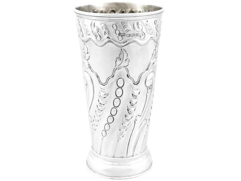 Antique Victorian 1887 Sterling Silver Vase by Frederick Elkington and ...