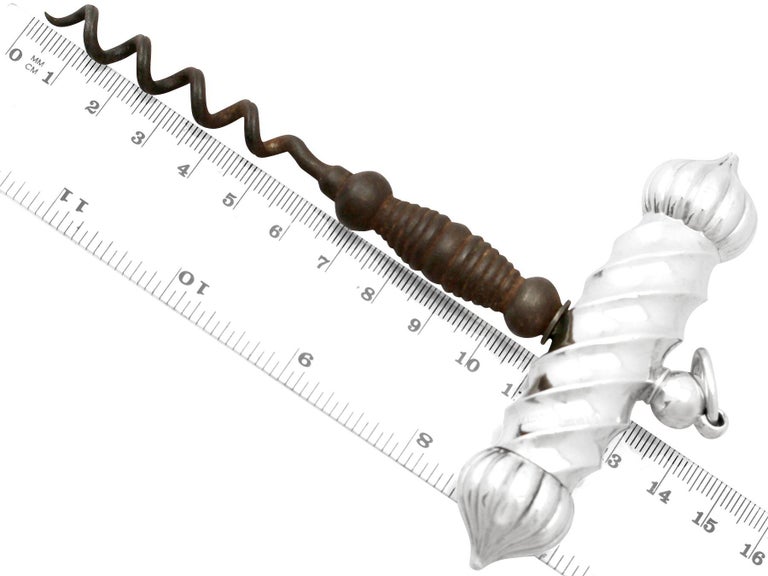 Antique Victorian 1890 Sterling Silver Corkscrew For Sale at 1stDibs ...