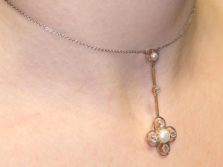 Antique Victorian 1890s Mabe Pearl and Diamond Yellow Gold Pendant For ...