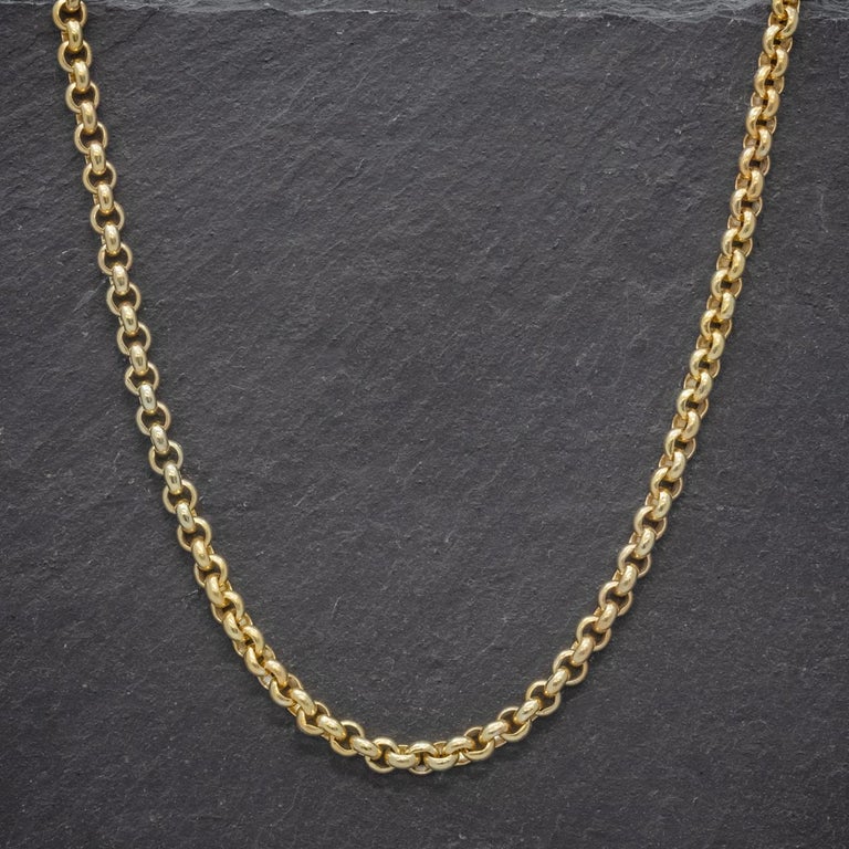 Antique Victorian 18 Carat Gold on Silver Belcher Link Chain, circa ...