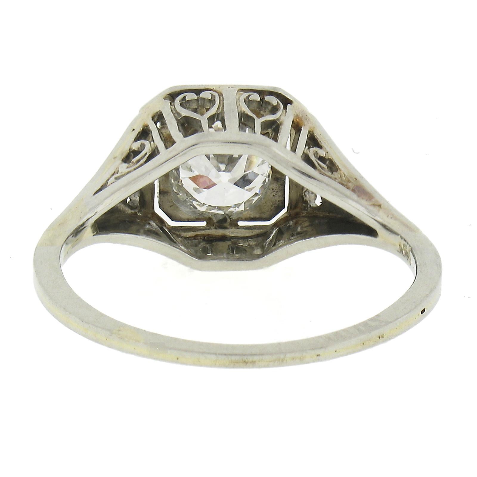 Antique Victorian 18k Gold GIA Circular Diamond Squared Basket ...
