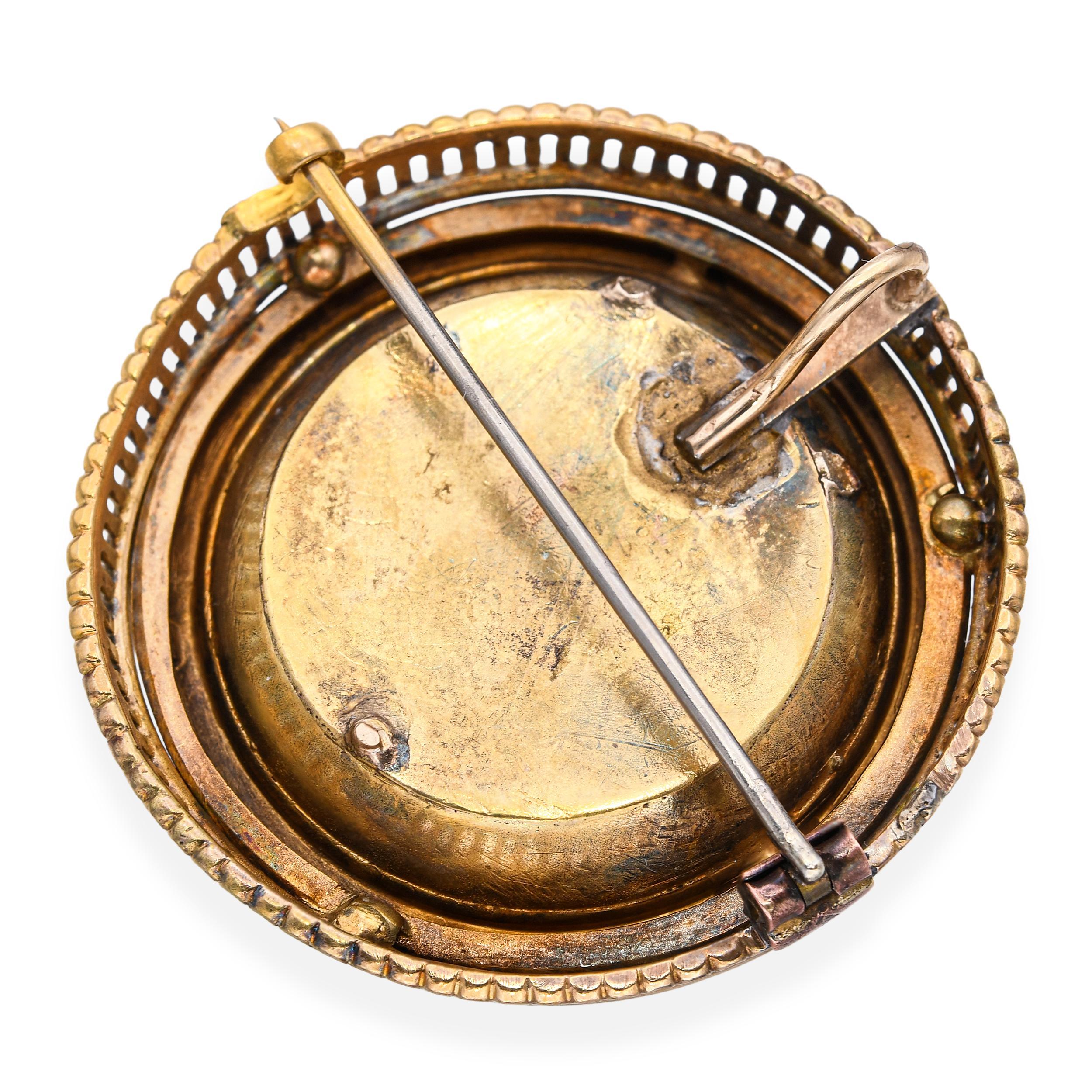 Antique Victorian 18k Yellow Gold Foil Backed Amethyst and Diamond ...