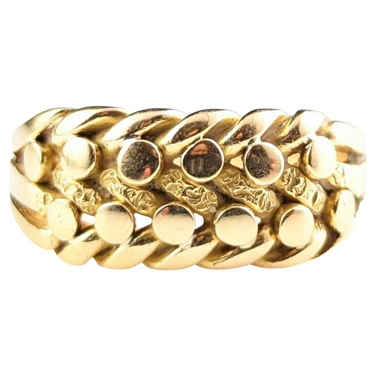 Antique Victorian 18 Karat Gold Keeper Ring at 1stDibs