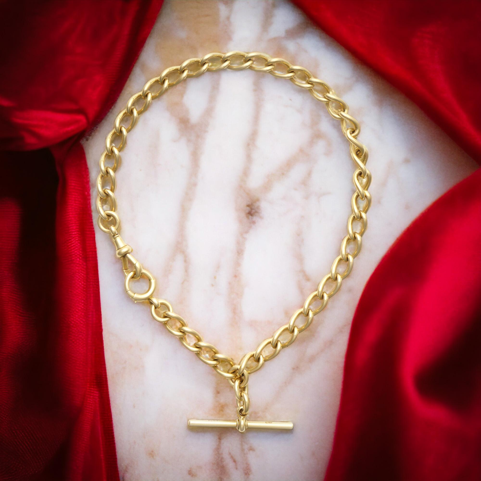 Antique Victorian 18kt. yellow gold Albert Chain For Sale at 1stDibs