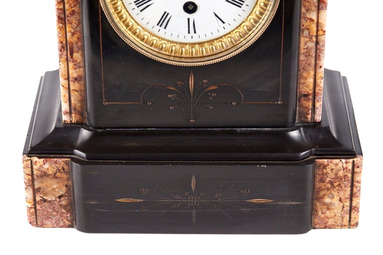 Antique Victorian 8 Day Marble Mantel Clock at 1stDibs