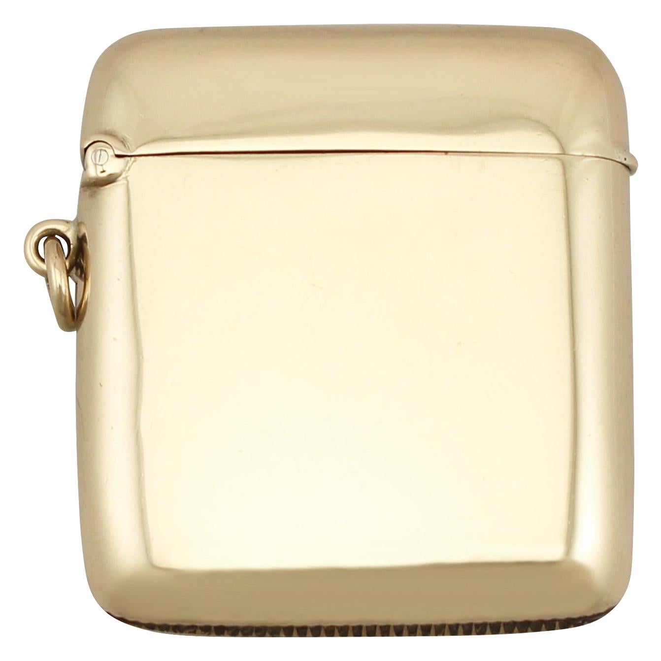 Antique Victorian Yellow Gold Vesta Case at 1stDibs