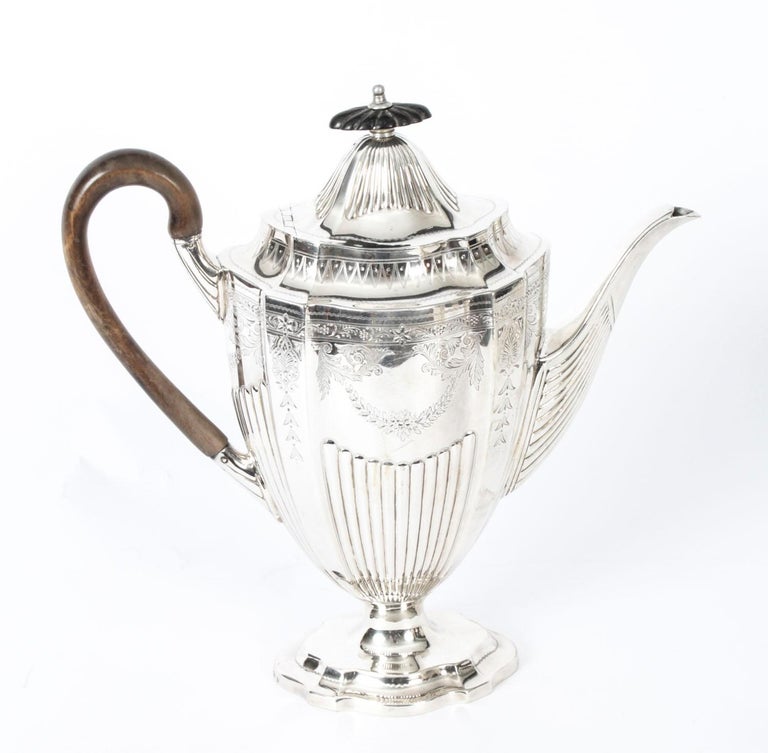 Antique Victorian Adam Revival Silver Plated Tea and Coffee Set, 19th ...
