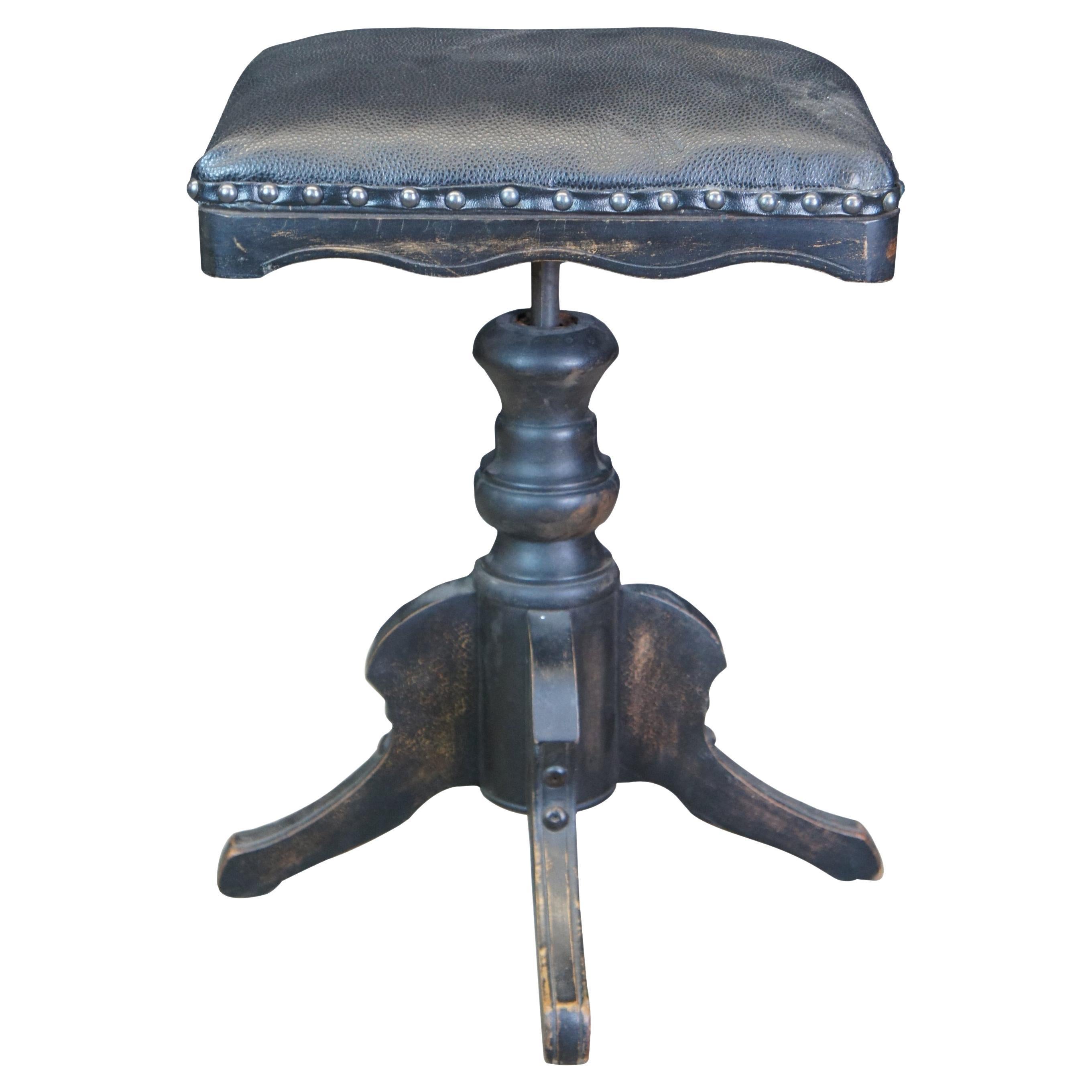 Antique Piano Stool, Rosewood, Adjustable, Music, English, Victorian ...