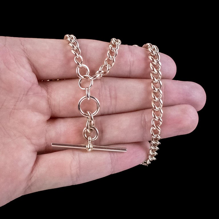 Antique Victorian Albert Chain 9 Carat Gold For Sale at 1stDibs