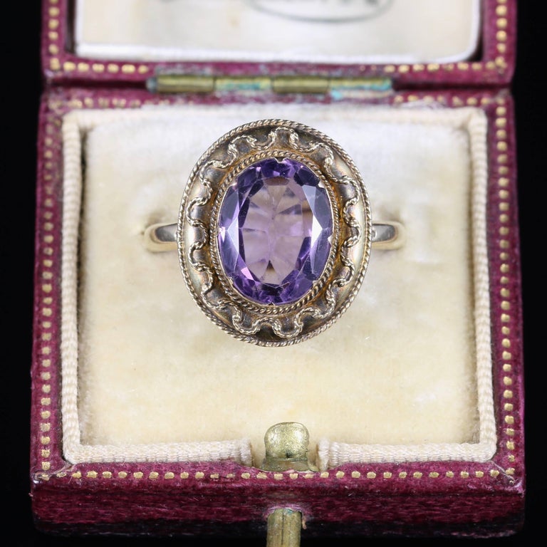Antique Victorian Amethyst Ring Etruscan Revival at 1stDibs | etruscan ...