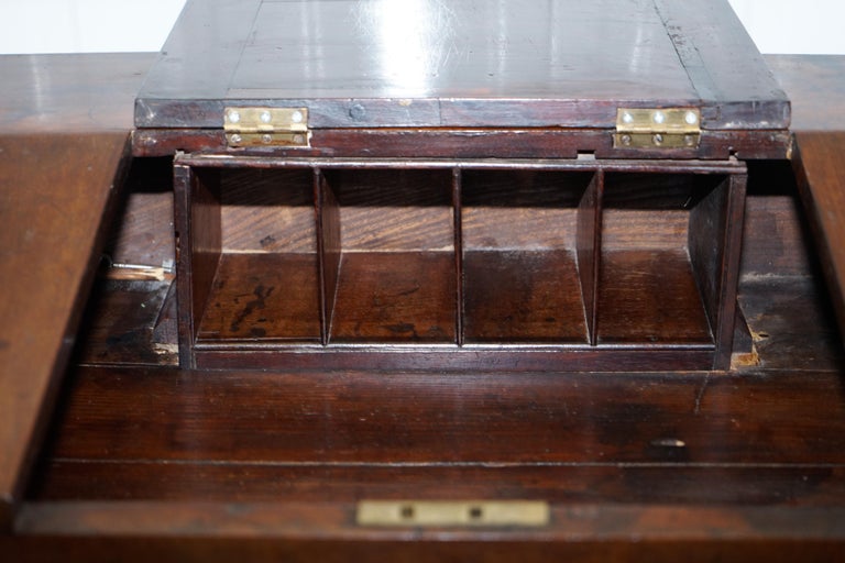 Antique Victorian Apprentice Workers Desk with Open Flap Top Lovely ...