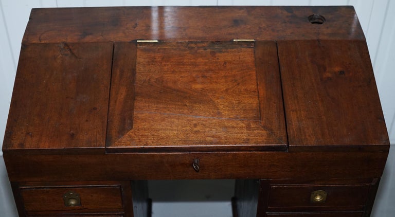 Antique Victorian Apprentice Workers Desk with Open Flap Top Lovely ...