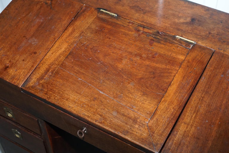 Antique Victorian Apprentice Workers Desk with Open Flap Top Lovely ...