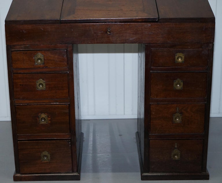 Antique Victorian Apprentice Workers Desk with Open Flap Top Lovely ...