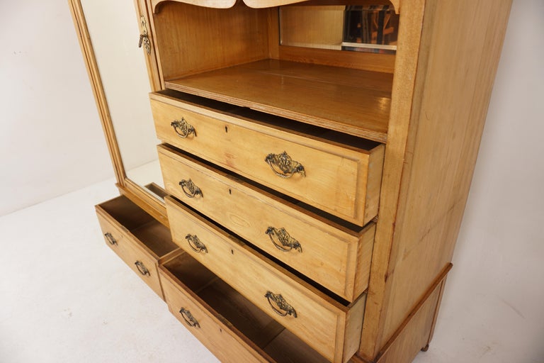 Antique Victorian Ash Compactum Armoire, Wardrobe, Closet, Scotland ...