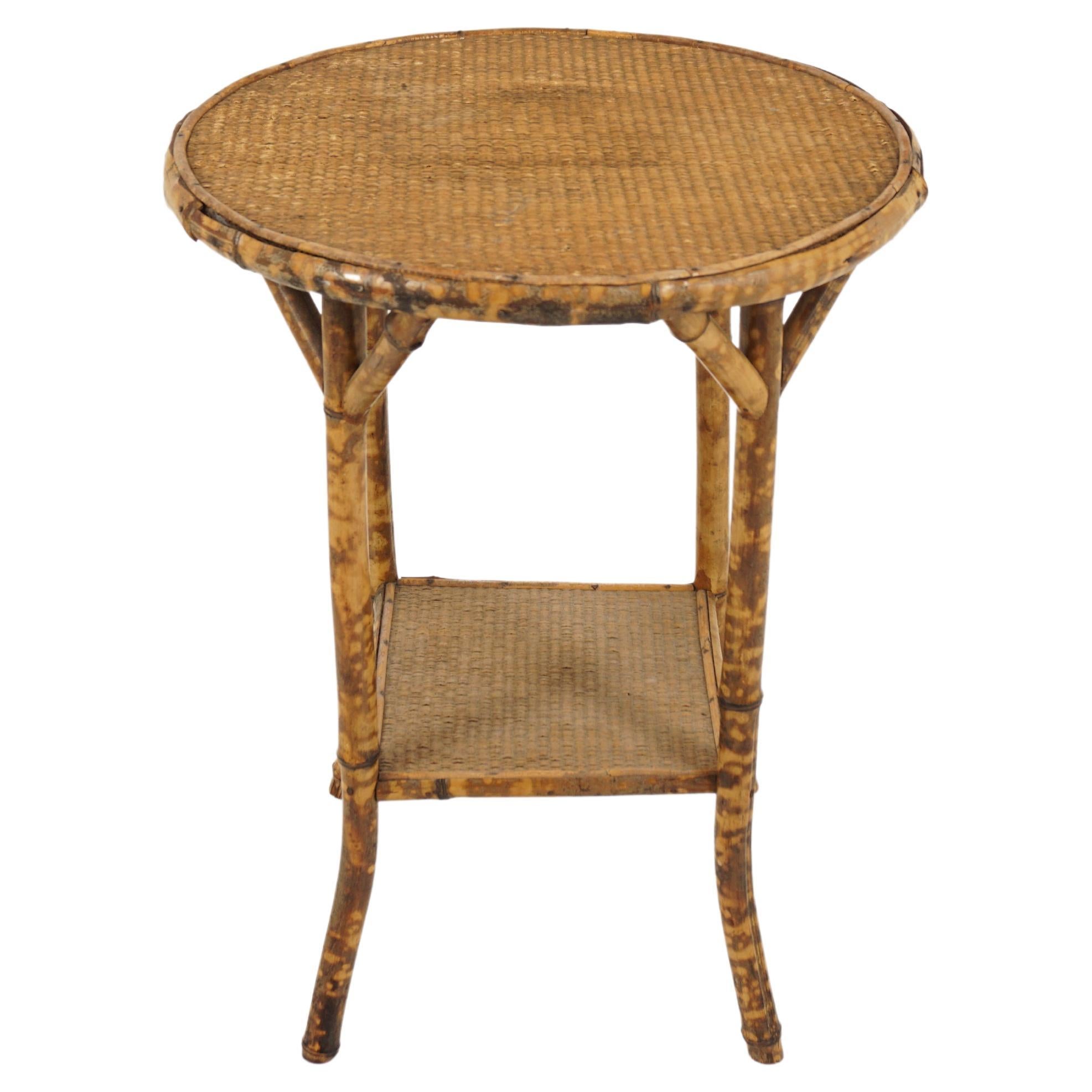 Antique Victorian Bamboo Circular Table, Scotland 1890, H828 at 1stDibs