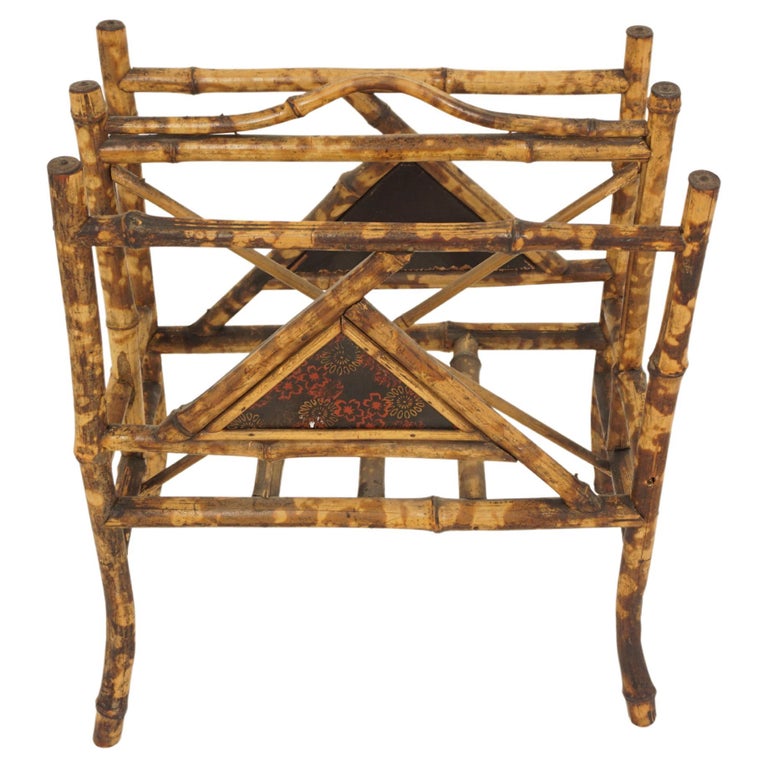 Antique Victorian Bamboo Magazine Stand, Paper Rack, Scotland 1880, B34 ...
